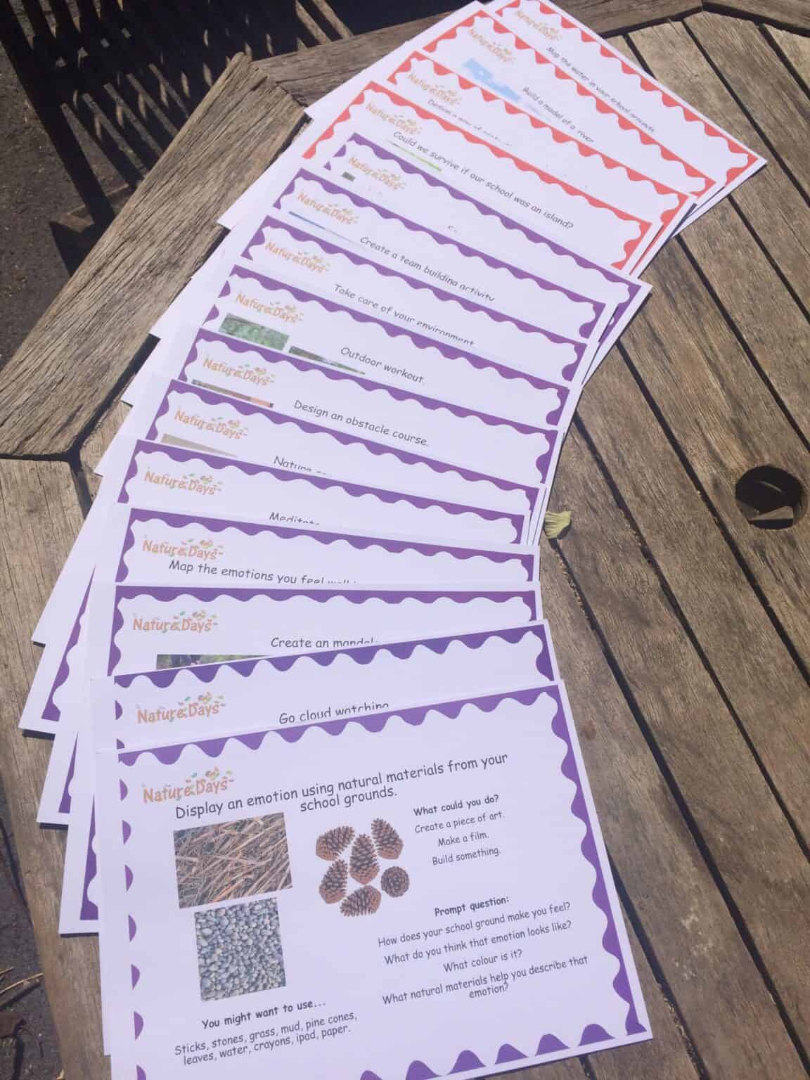 Outdoor Learning Challenge Cards. - naturedays.co.uk