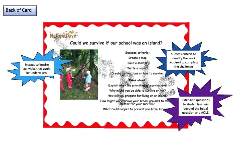 Outdoor Learning Challenge Cards. - naturedays.co.uk